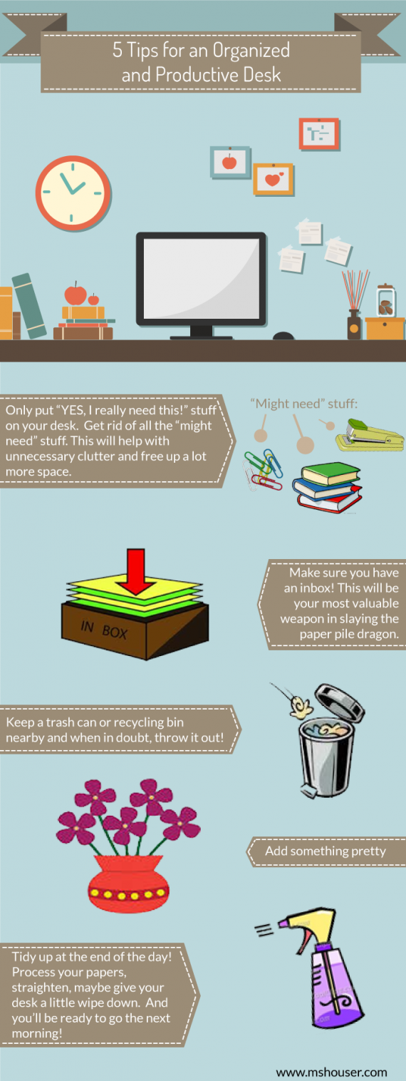5 Tips for an Organized and Productive Desk - Ms. Houser