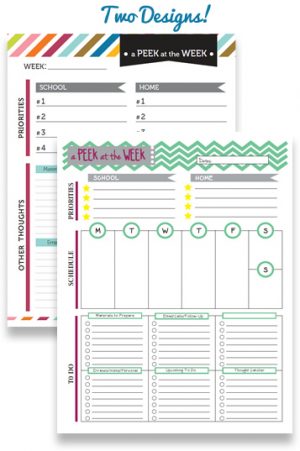 Peek at the Week - Free Download - Ms. Houser