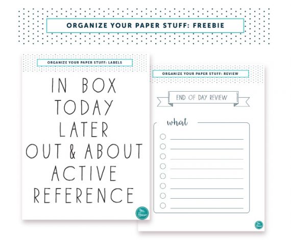 FREE Organize Your Paper Stuff Printable - Ms. Houser
