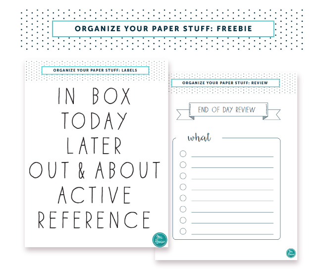 FREE Organize Your Paper Stuff Printable - Ms. Houser