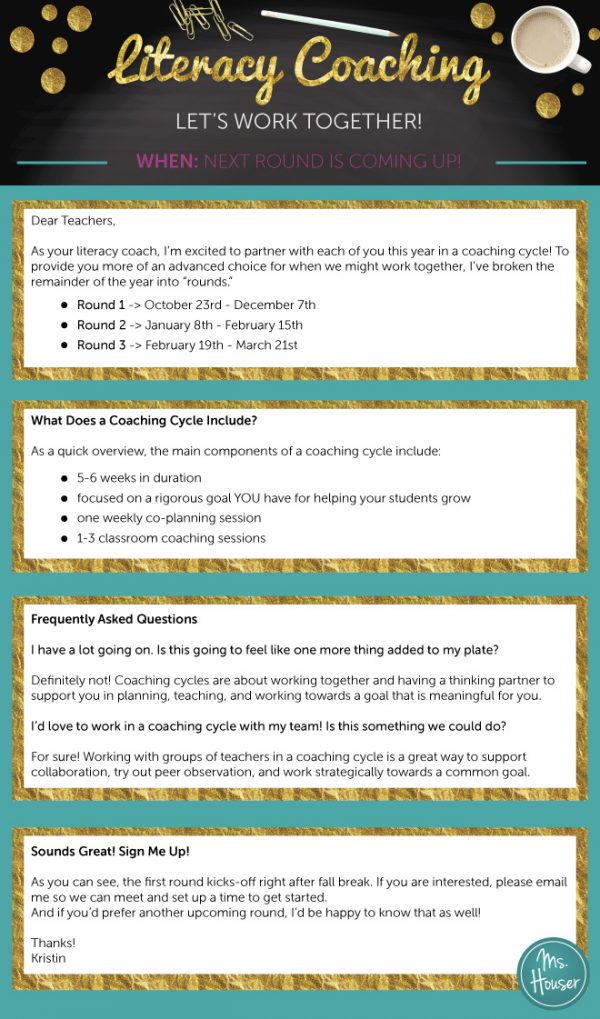 Creating a Coaching Invitation - Ms. Houser