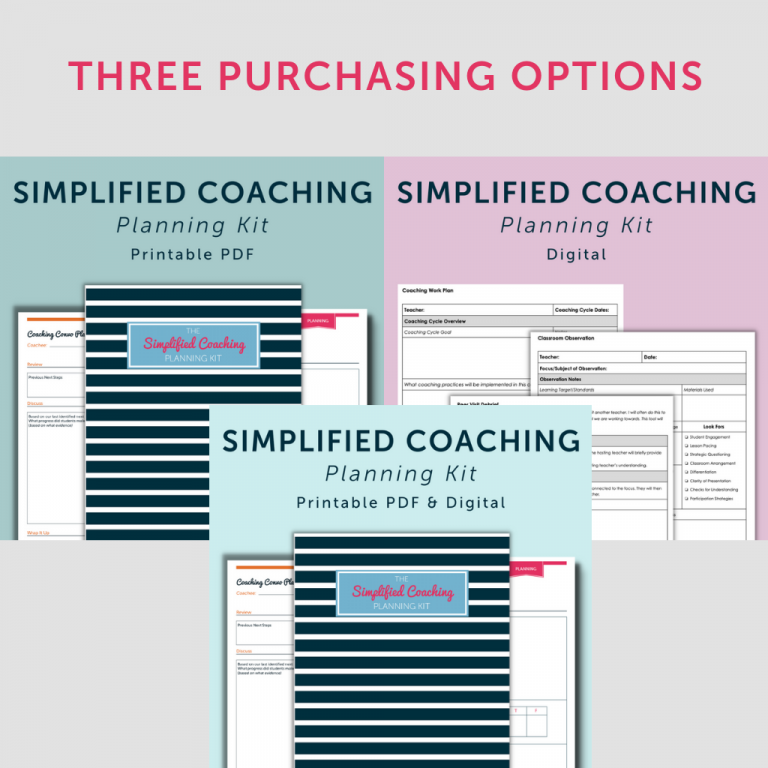 Simplified Coaching Planning Kit - Ms. Houser