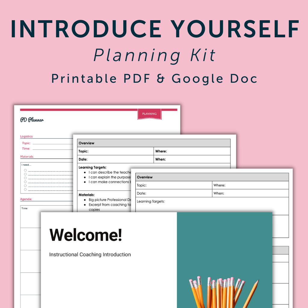 How to Introduce Yourself and Instructional Coaching to Staff - Ms. Houser