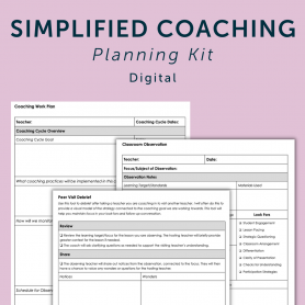 Simplified Coaching Planning Kit - Ms. Houser